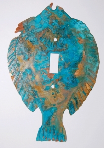 Halibut Switch Plate - patina: Semaki & Bird, Ltd.